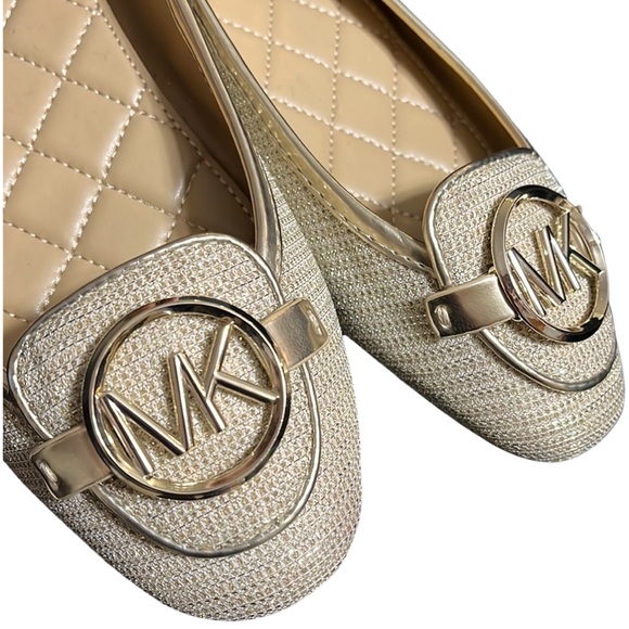 MICHAEL Michael Kors | Shoes | Michael Kors Gold Sparkle Womens Flats ...